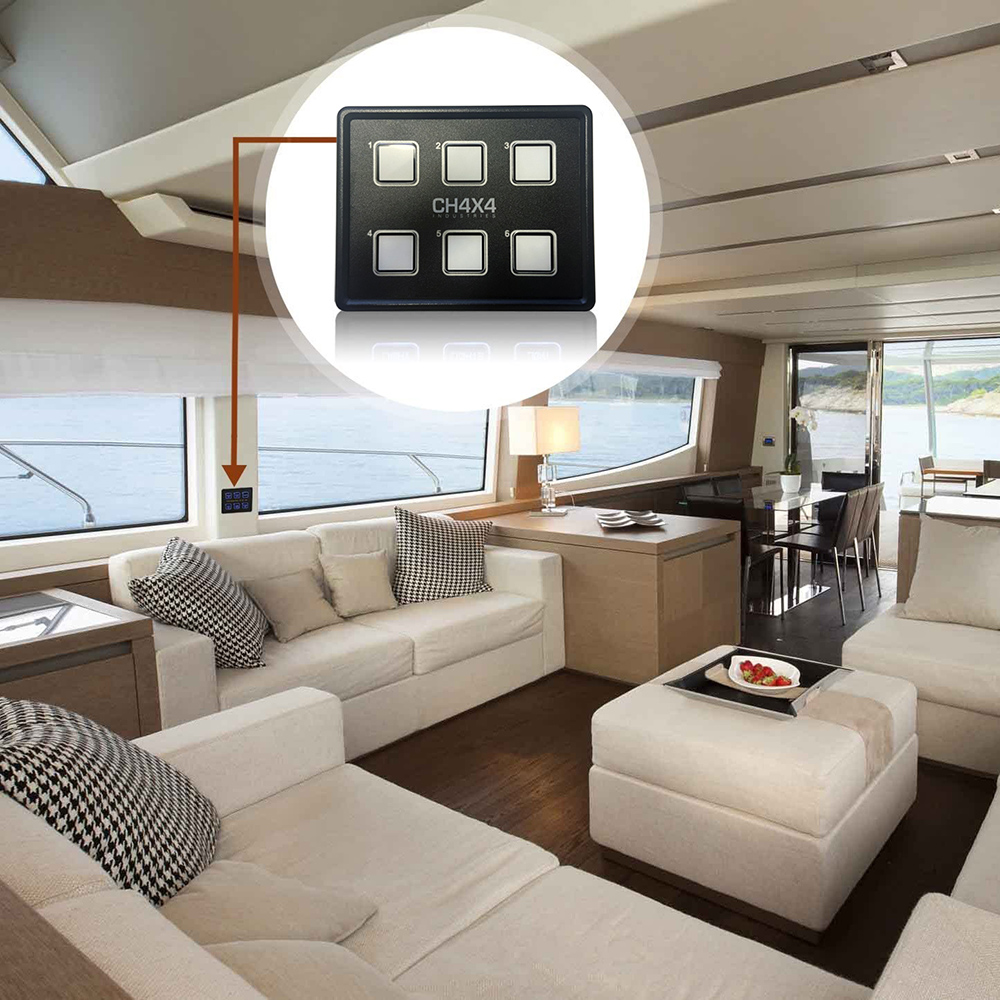 Universal 6 Gang LED Touch Screen Panel with Sealed Control Box, Wiring ...